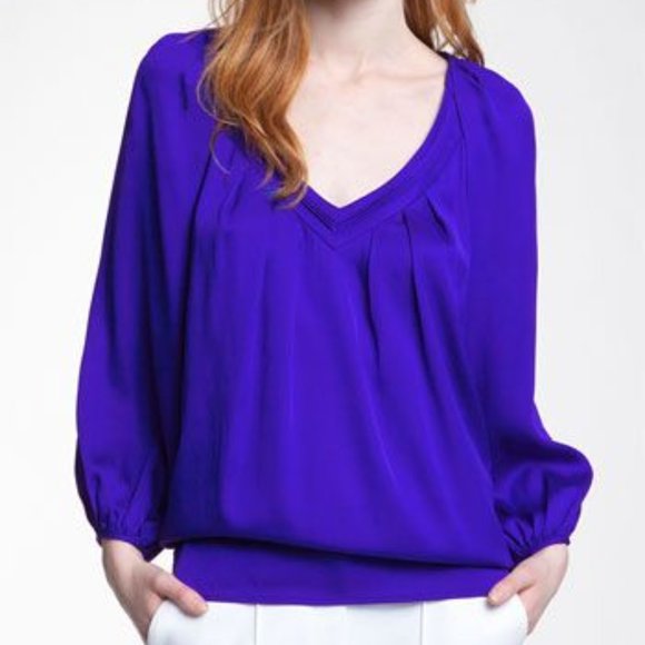 Diane Von Furstenberg | Tops | Diane Von Furstenberg Cobalt Blue Cahill ...